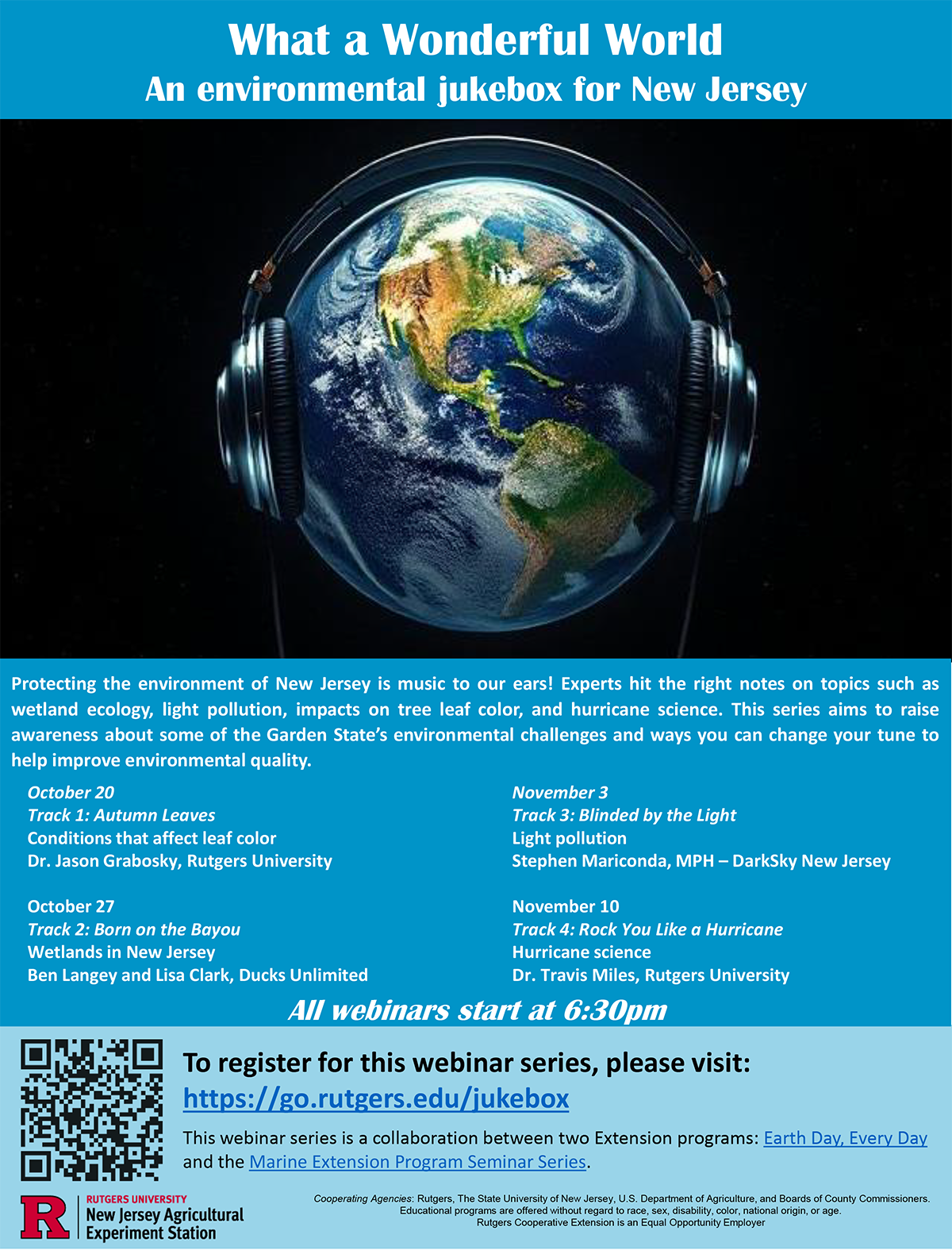 Rutgers Earth Day Every Day – Fall 2025 – Webinar Series